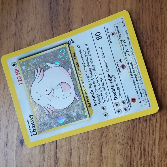 Pokemon | Toys | Holographic Chansey Pokmon Card | Poshmark
